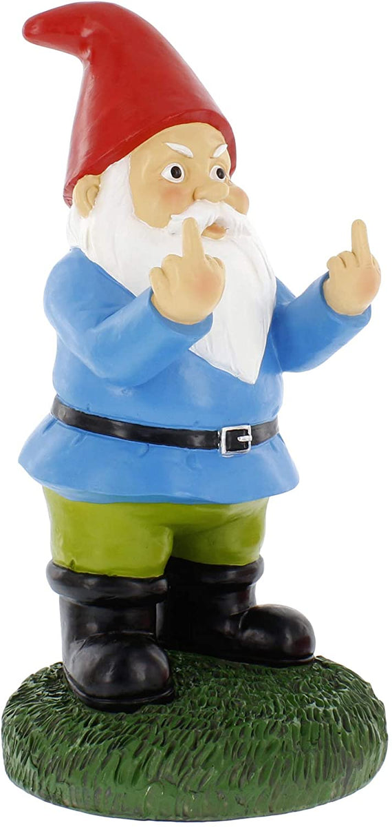 Middle Finger Gnome XL - The ORIGINAL Double Bird Garden Statue - EXTR ...